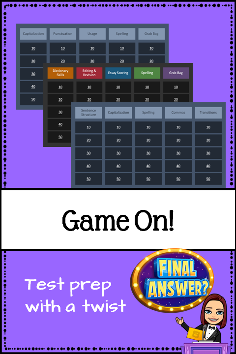 Game on! Using games as test prep in the secondary classroom